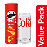 Buy bb Combo Pringles Original Potato Chips, 107 g + Coca Cola Diet ...