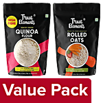 Buy True Elements Rolled Oats, 200 g + Quinoa Flour, 1 kg Online at ...