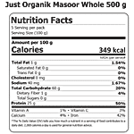 Buy Just Organik Masoor Whole Online at Best Price of Rs null - bigbasket