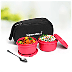 Buy Signoraware MicroSafe Midday Steel Lunch Box - High Quality, Red ...