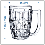 Buy Yera Glass Bowl & Beer Mug Set - Plain, Lightweight Online at Best ...