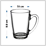 Buy Yera Glass Tea/Coffee Mug Set - Plain, Lightweight Online at Best ...