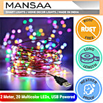 Buy MANSAA LED String Light - 2 Metre 20 LEDs, Multicolour, USB Operated, Home Decor LED Light ...