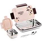 Buy Pratap Lunch Box Steel, Meal On, Peach Online at Best Price of Rs ...
