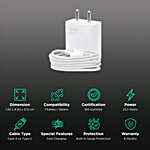 Buy Xiaomi 22.5W Type A Fast Charger (Type A to Type C Cable, Qualcomm Quick Charge 3.0, White ...