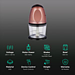 Buy Morphy Richards Mini 300 Watt Chopper With 4 Blades (Rose Gold ...