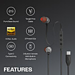 Buy JBL T310C Wired Earphone With Mic (In Ear, Black) Online at Best ...