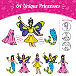 Buy Imagimake Window Art 16 Pieces Multicolor Princess Glass Painting ...