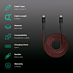 Buy Croma Type C To Type C 2 Meter Cable - Apple Compatible, Red Online ...